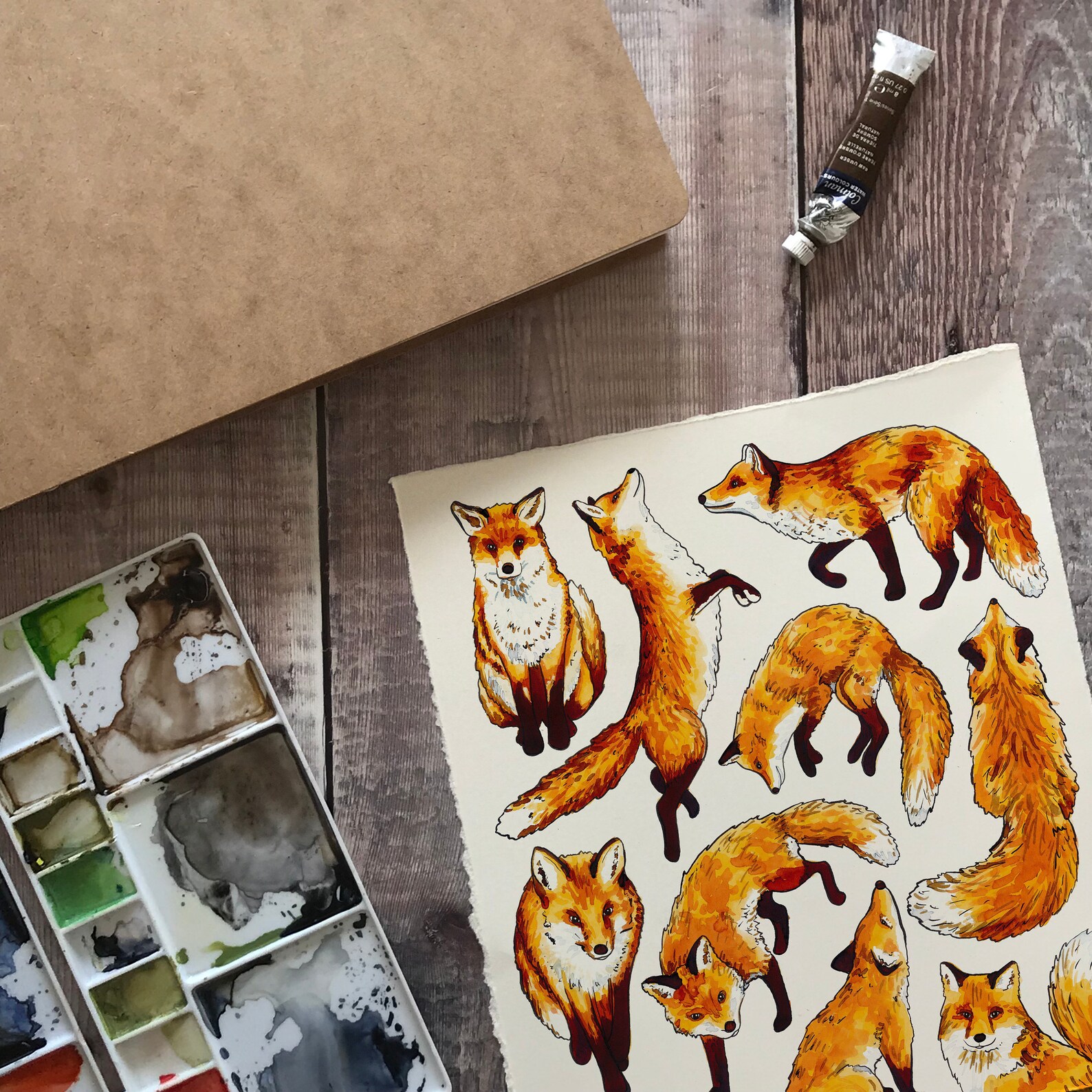 Skulk of Foxes Greeting Card - Collective Nouns Card for Fox Wildlife ...