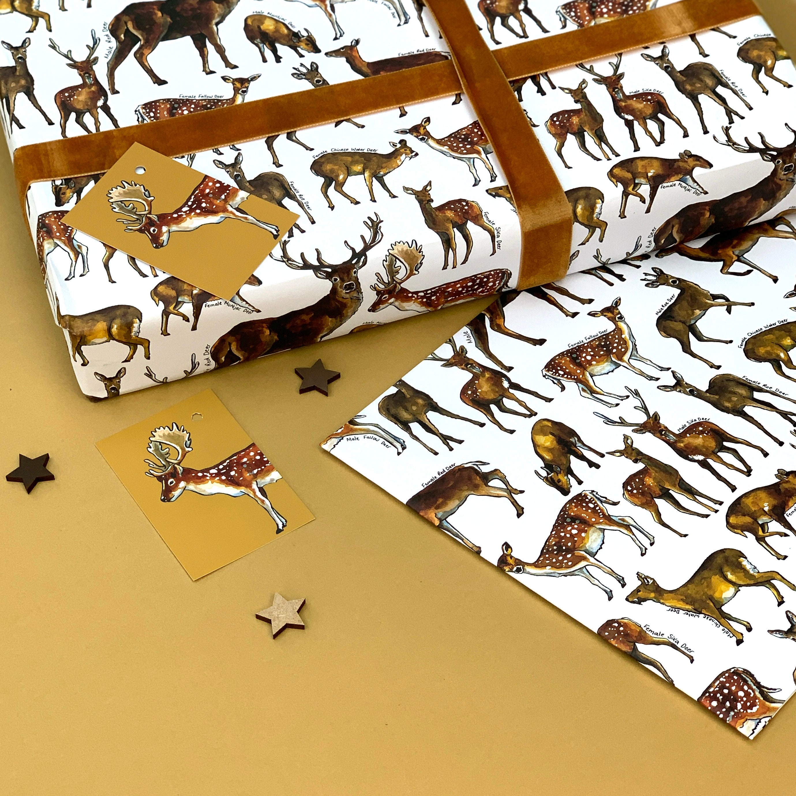 Deer and Stag Wrapping Paper - Stag Birthday Gift Wrap - Children's ...