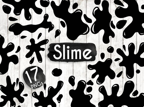 Slime Clipart Hand Drawn Splat Clip Art Halloween Vector - Etsy