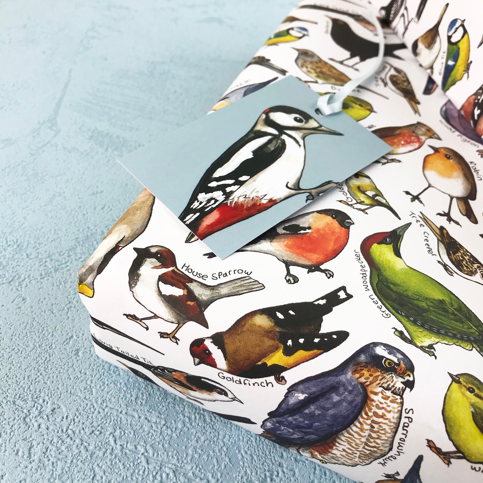 Garden Birds Wrapping Paper Watercolour Wildlife Birthday | Etsy