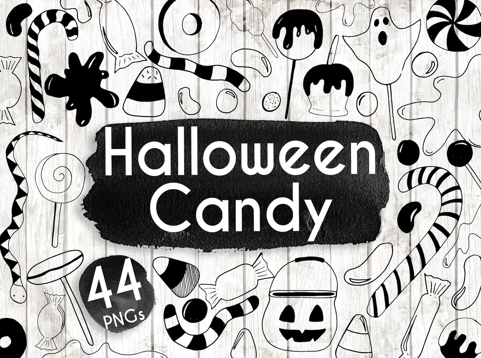 Halloween Candy Clipart Trick or Treat Clipart Halloween | Etsy