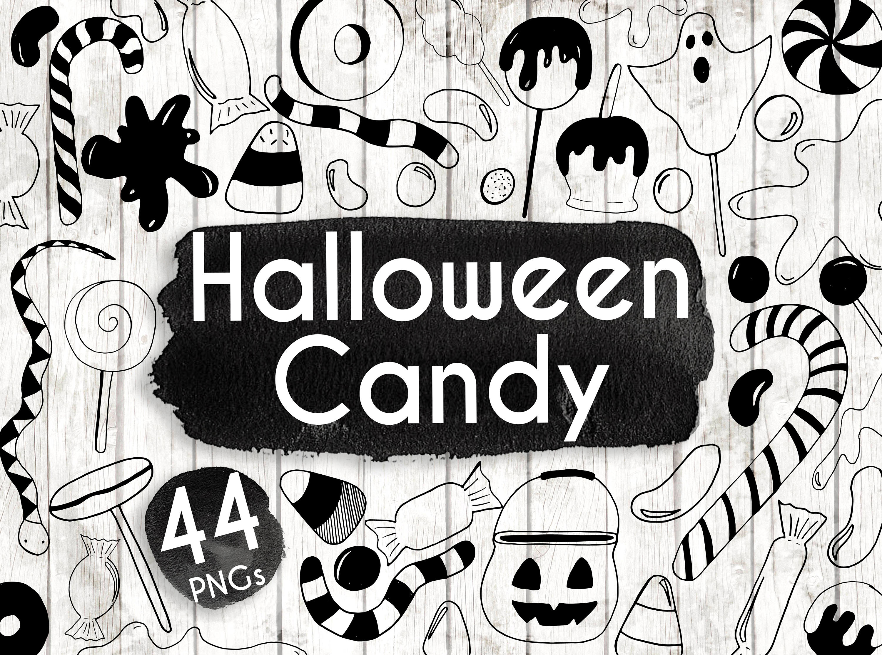 Halloween Candy Clipart Trick or Treat Clipart Halloween - Etsy