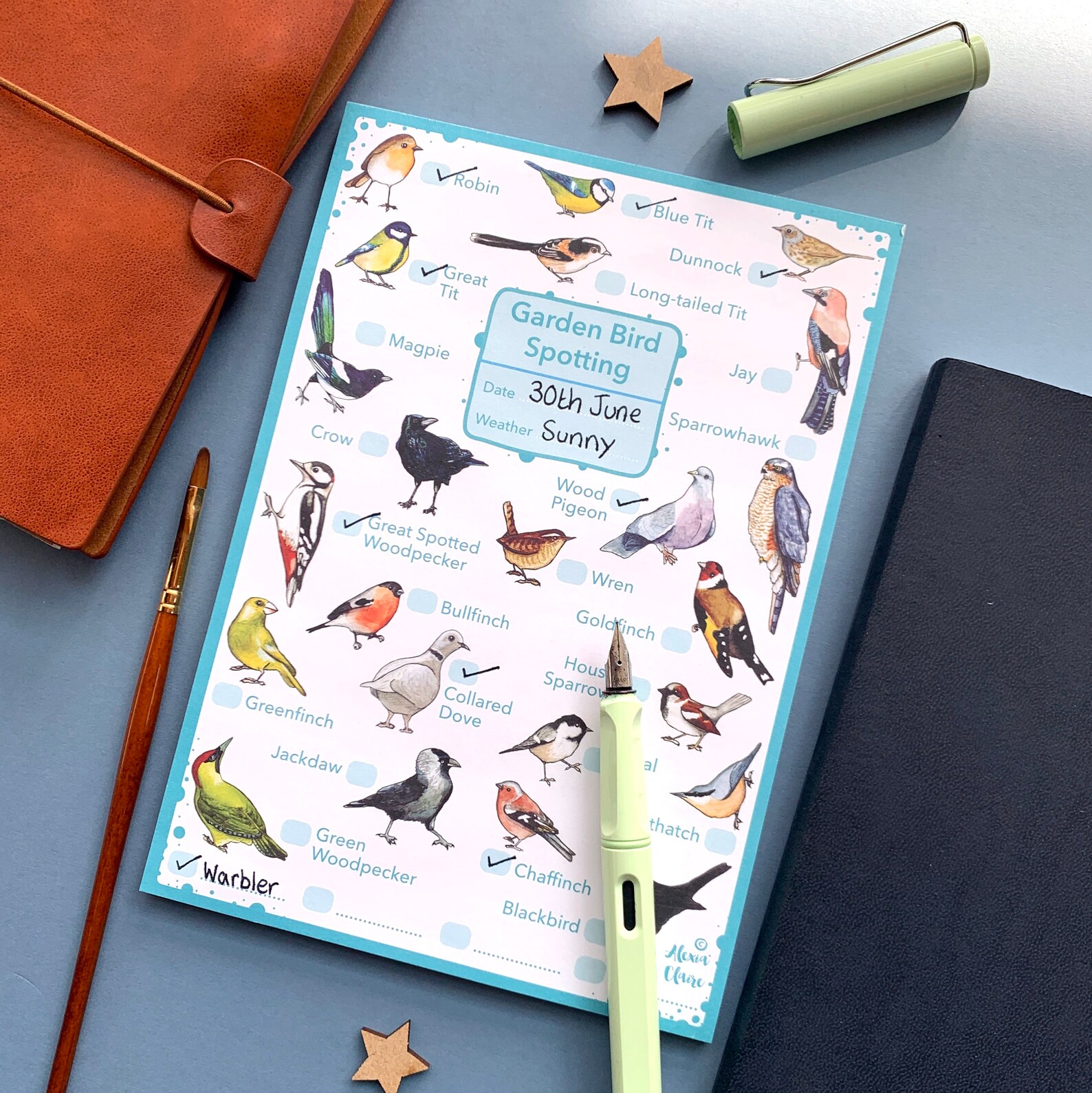 Garden Bird Watching Notepad - Bird Watchers Journal - Etsy UK