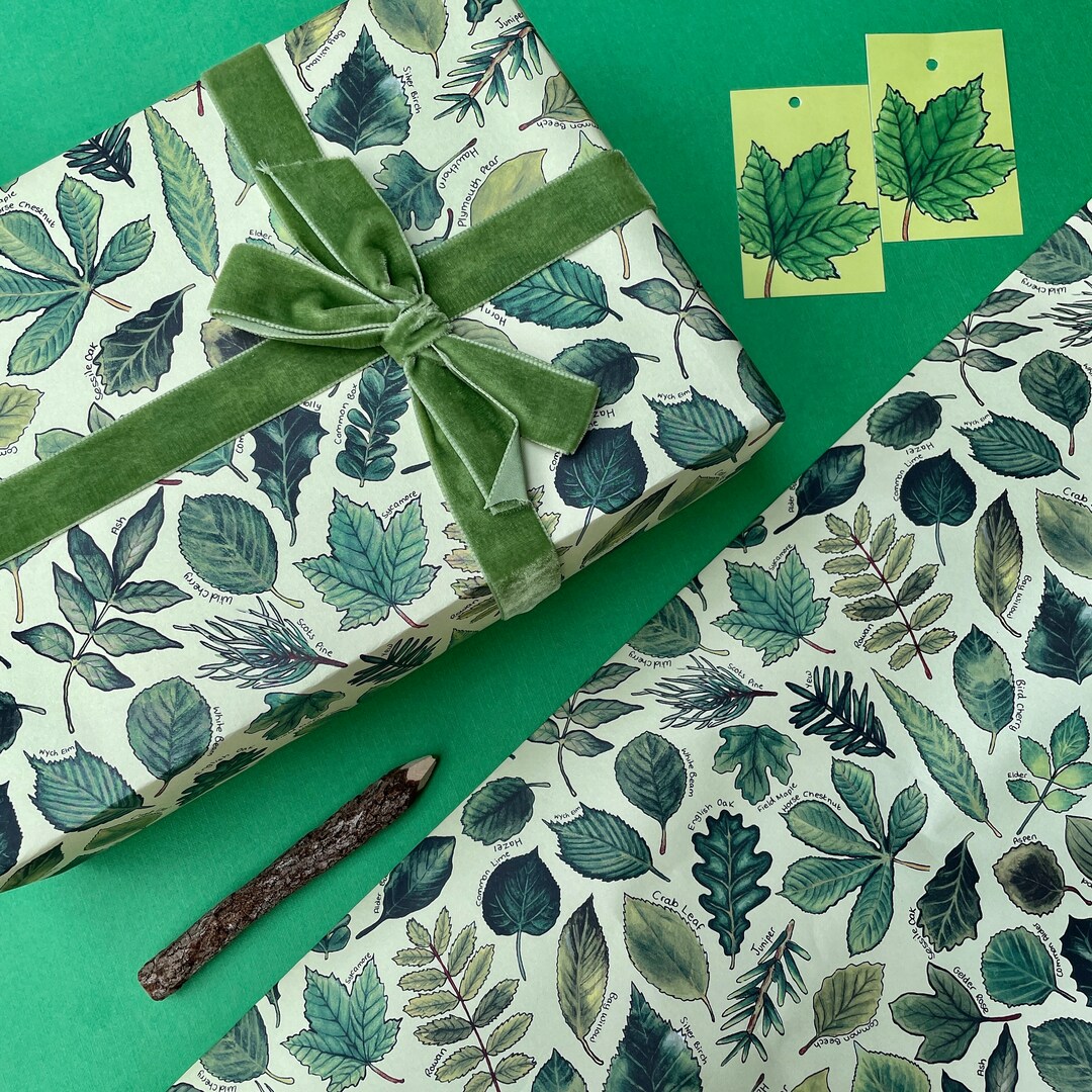 Leaves Wrapping Paper - Leaf Type Paper - British Leaves Gift Wrap ...
