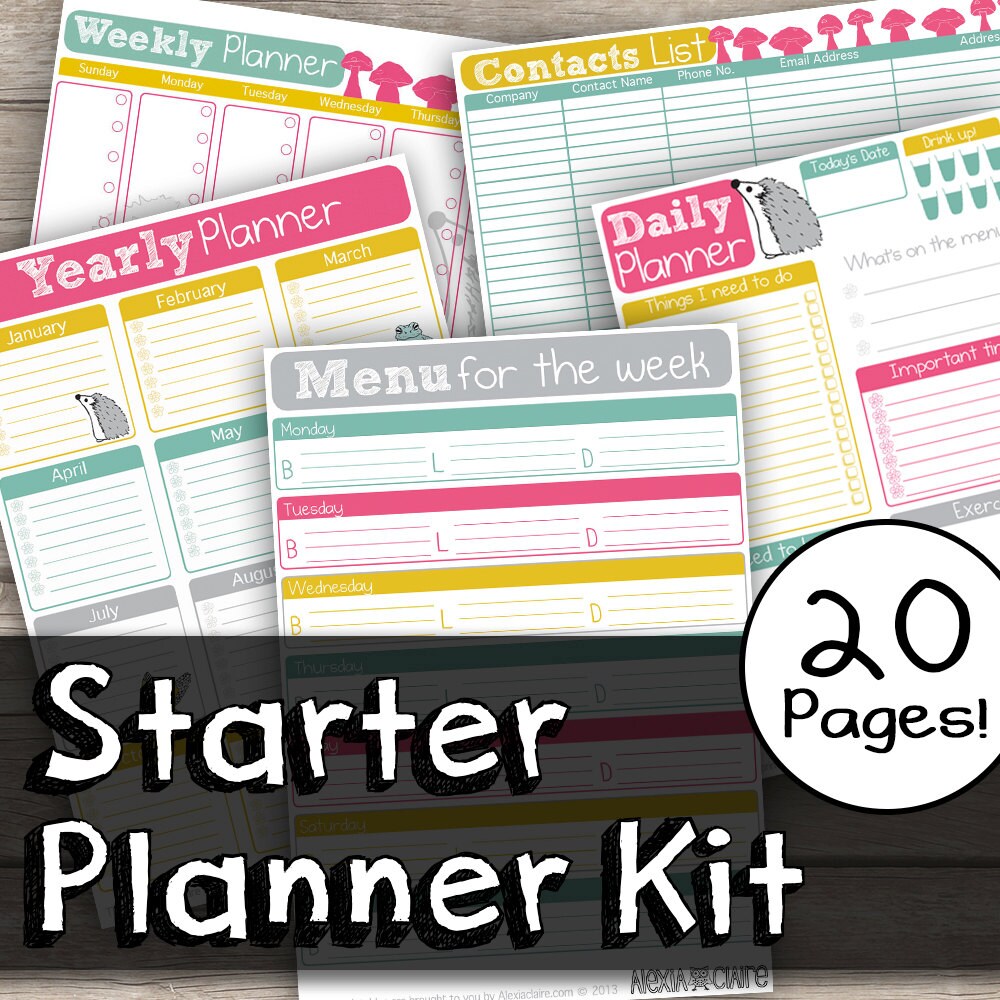 Planner Printable Kit Daily Planner Download Beginner - Etsy