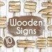 Autumn Wooden Signs Clipart Clip Art Watercolour Signs - Etsy UK