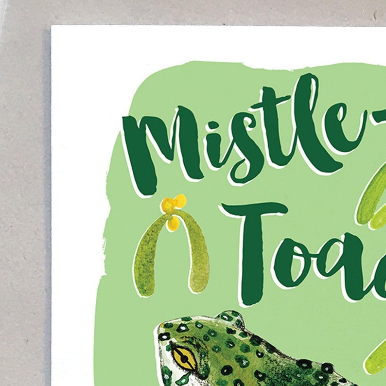 Mistle Toad Christmas Card Toad joke Card Funny Toad | Etsy
