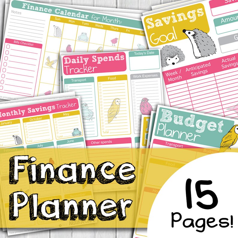 Finance Planner Printable Budget Planner Download Money - Etsy