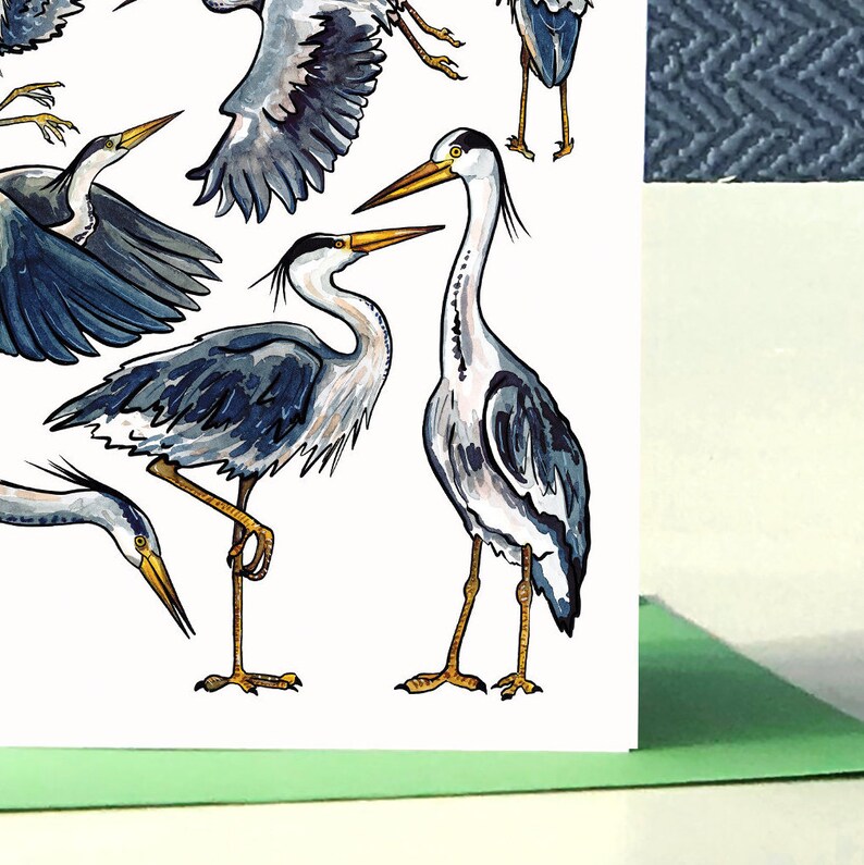 Herons Greeting Card - Collective Nouns Card for Siege of Herons - Etsy UK