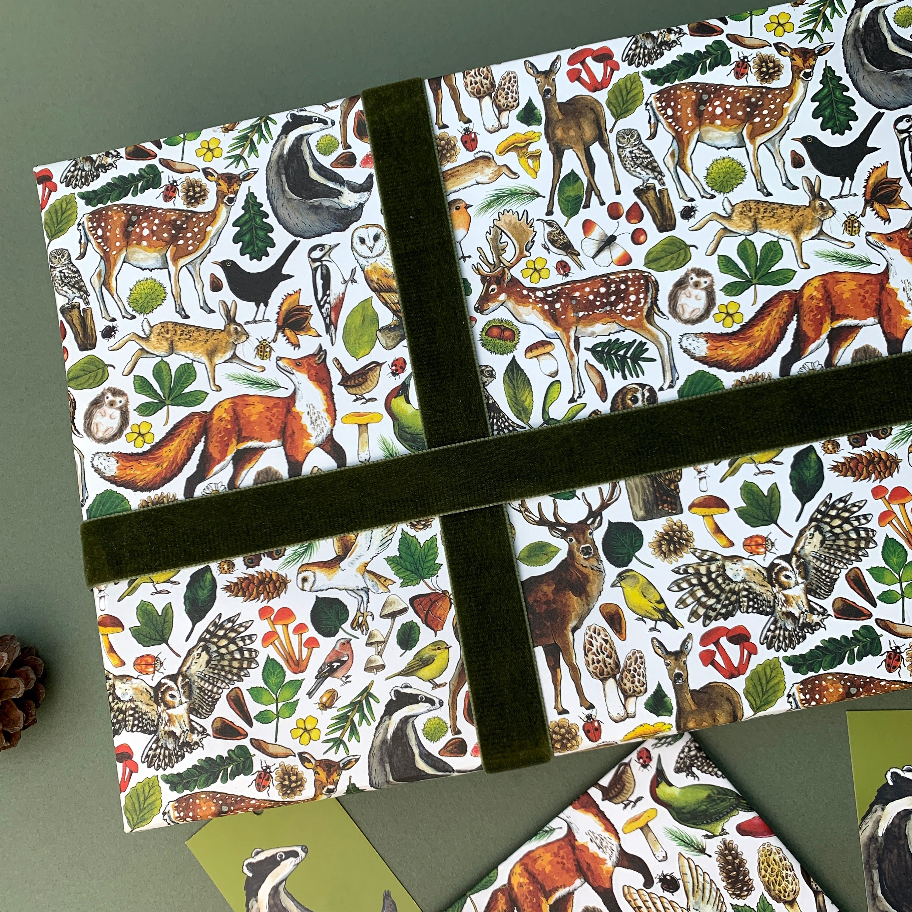 Woodland Animals Wrapping Paper - Watercolour Fox, Deer, Owls, Stags - Etsy