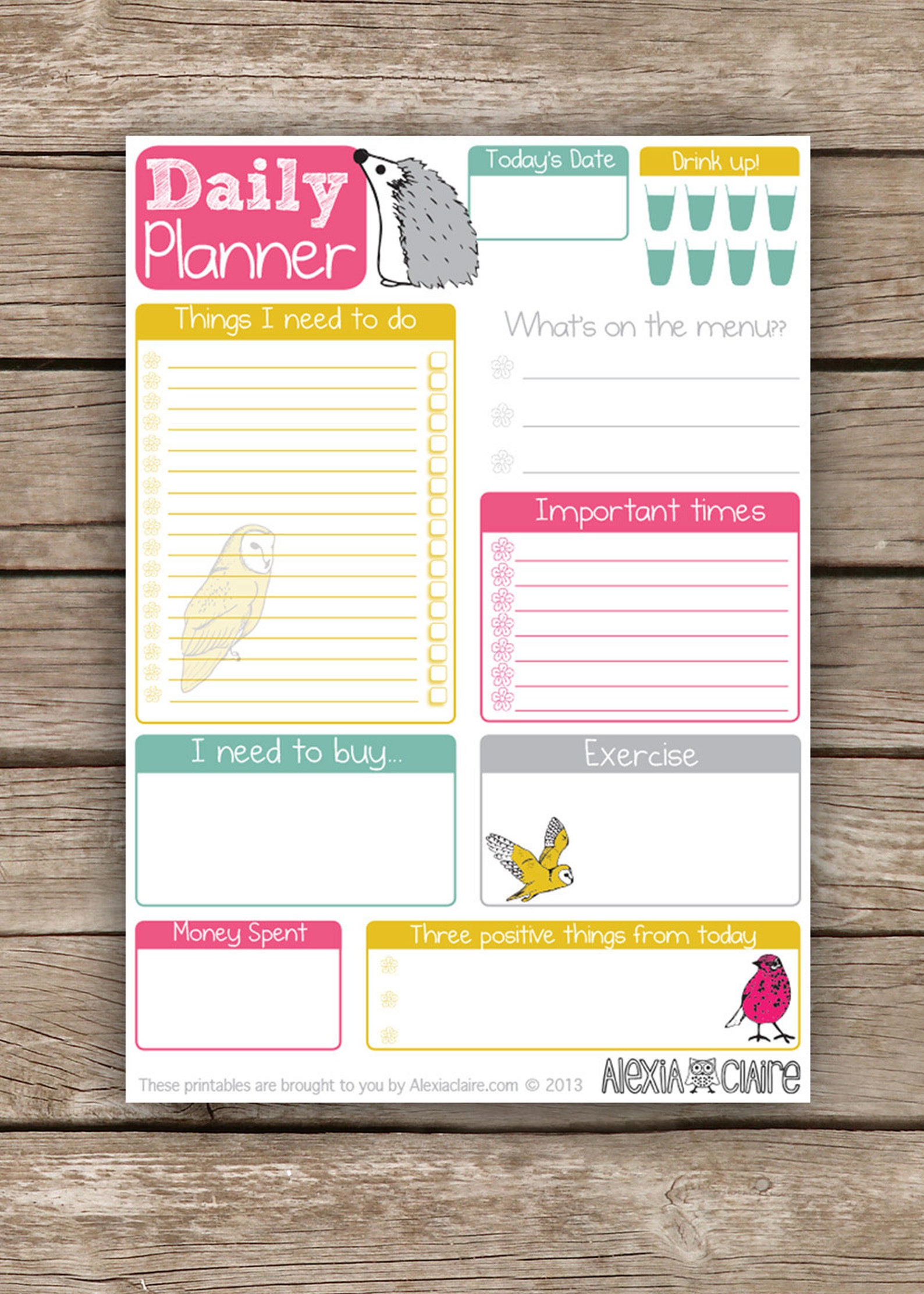 Daily Planner Printable Planner Inserts A5 Planner Inserts - Etsy