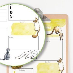 Daily Planner Printable Cat Planner Pages to Do List Planner Printable ...