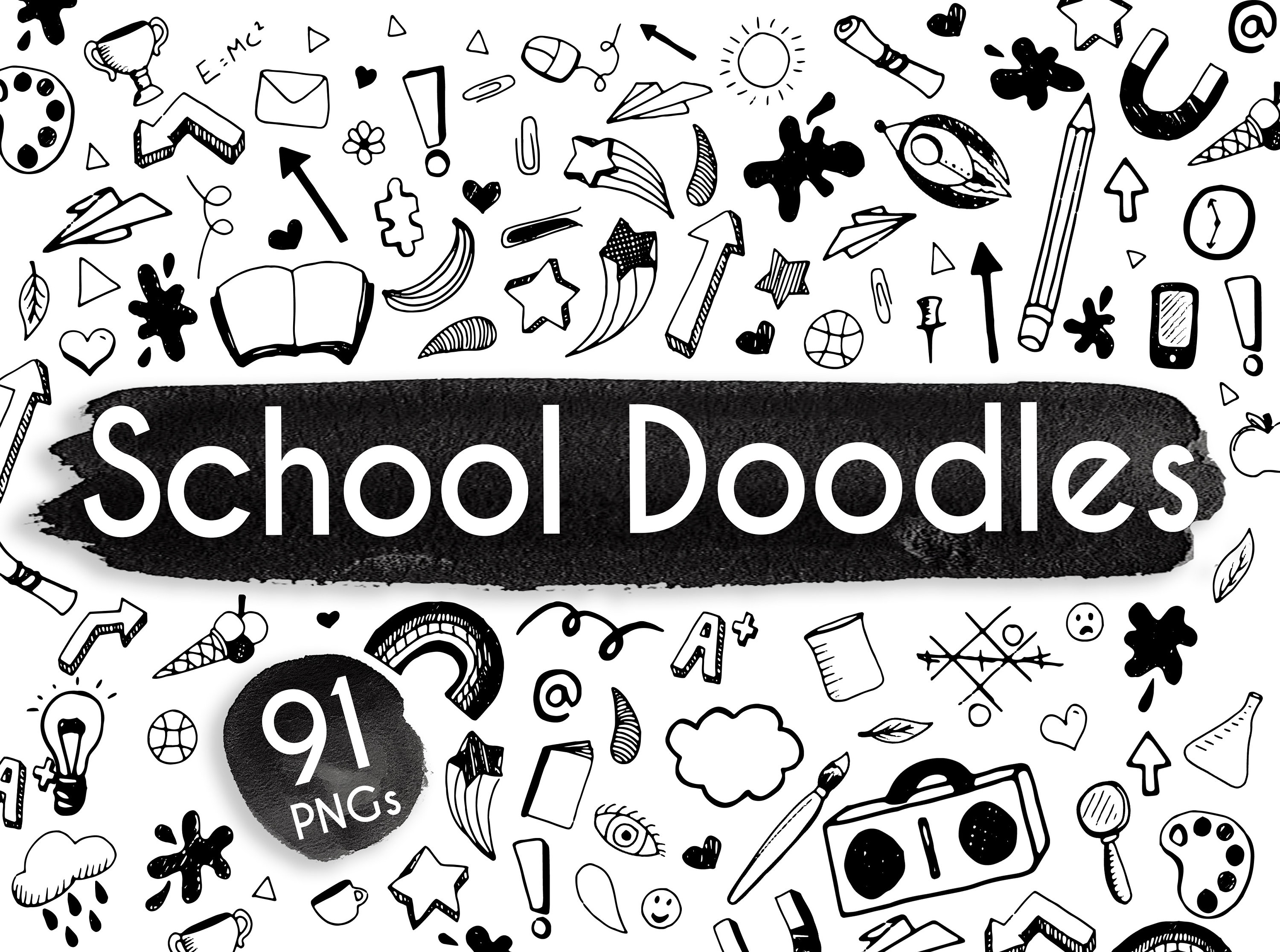 Back to School Clipart Hand Drawn Doodle Clipart Vector - Etsy Singapore