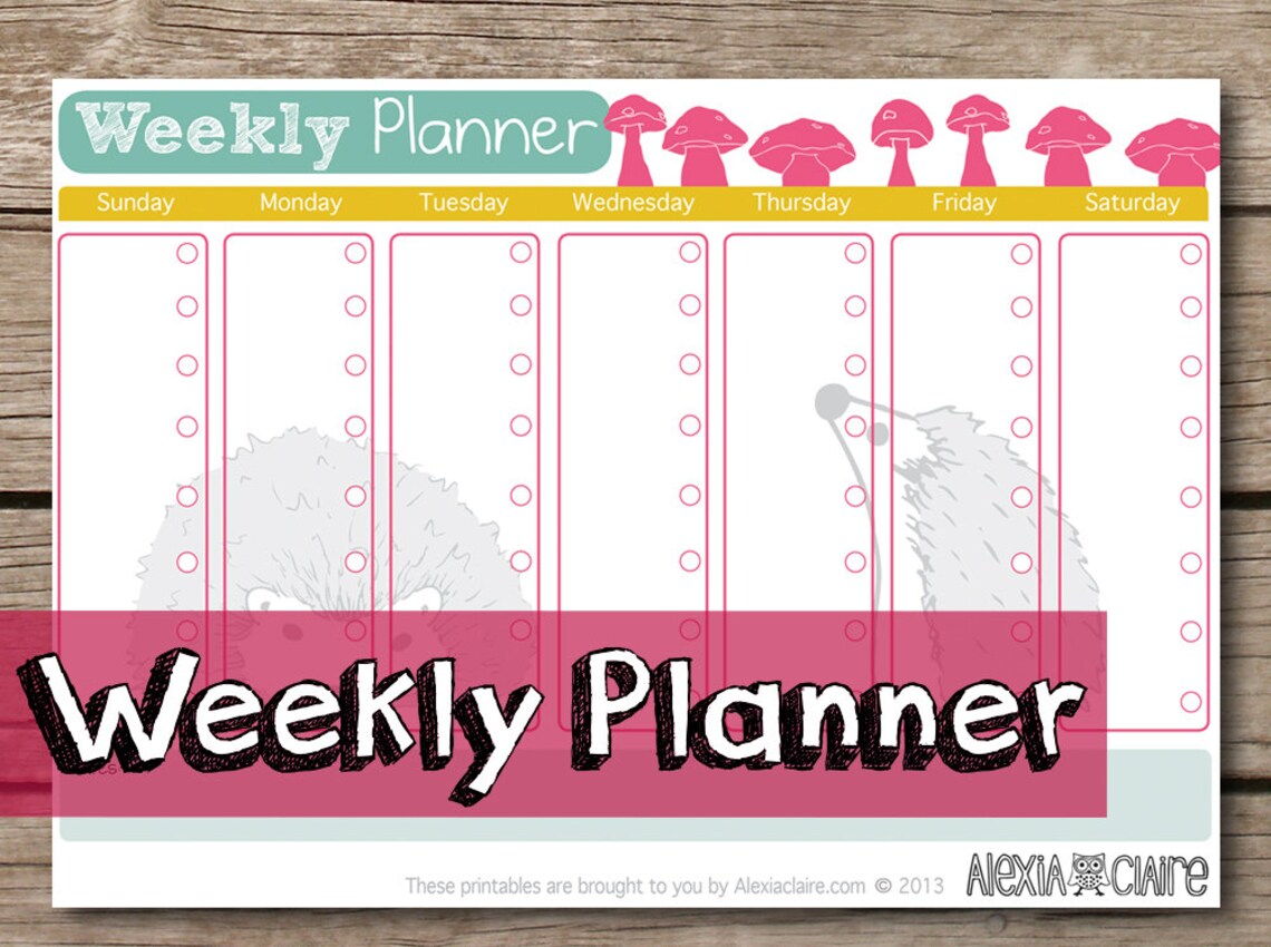 Weekly Planner Printable Weekly Planner Download Planner - Etsy UK