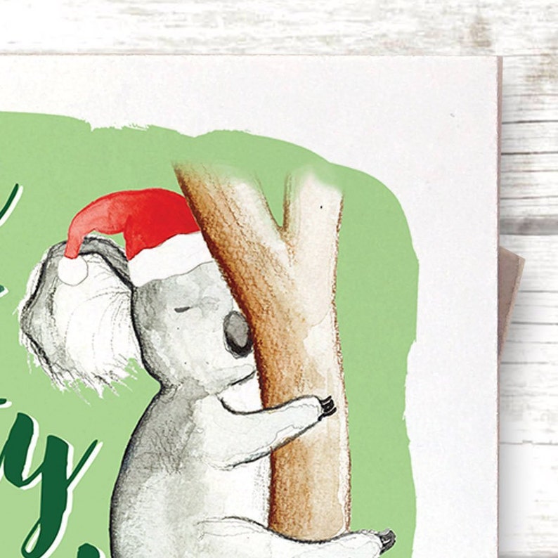 Funny Koala Christmas Card Koality Christmas Card Card for - Etsy