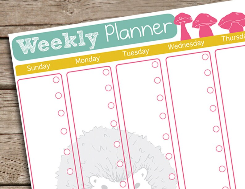 Weekly Planner Printable Weekly Planner Download Planner - Etsy UK