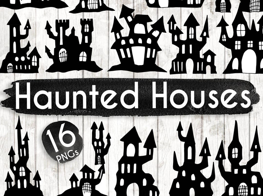 Halloween Haunted House Clipart - Hand Drawn Halloween - Castle Vector ...