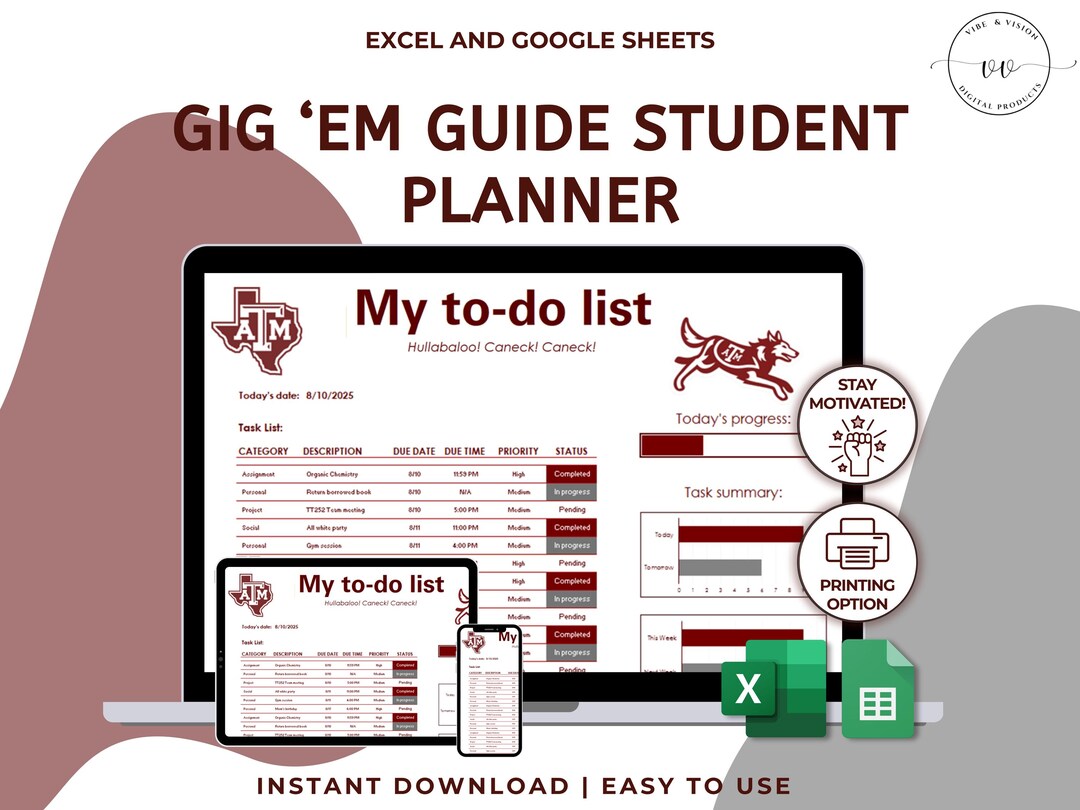 Gig ’em Guide – To-do List Student Planner for Aggies | Daily Task ...