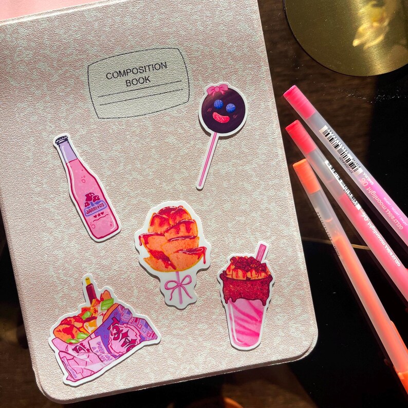 Mexican Soda Sticker | Water Resistant Cute Kawaii Latino Snacks Pink ...