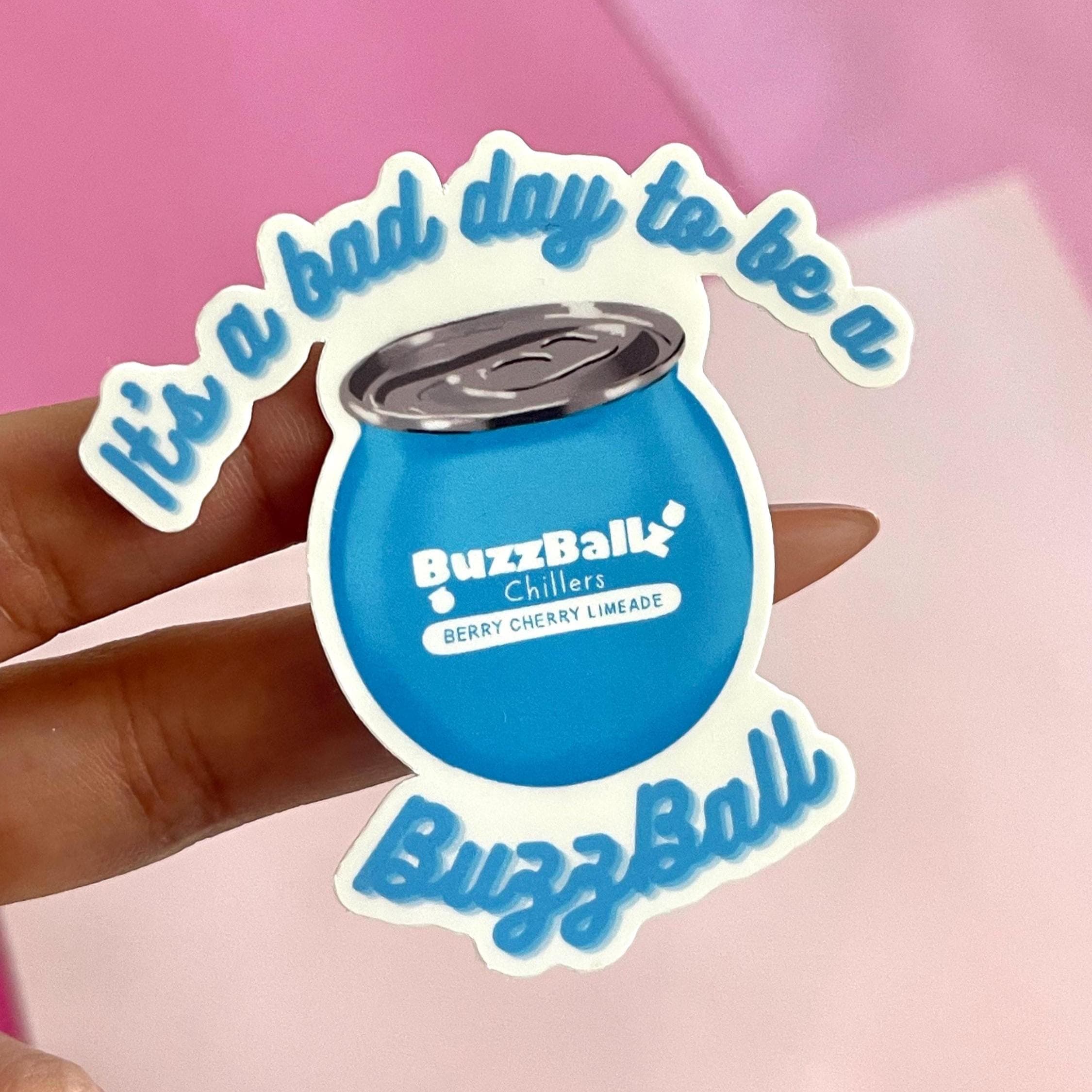 Bad Day to Be a Buzz Sticker | Blue Funny Sarcastic Die Cut Water ...