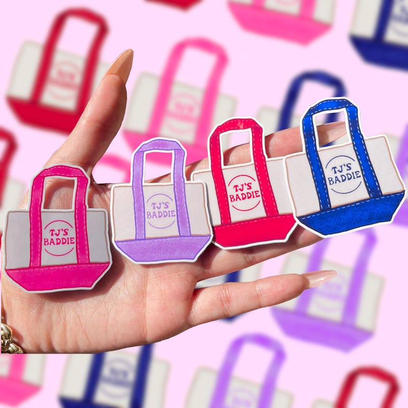 Blue Mini Paper Tote Bags - Etsy