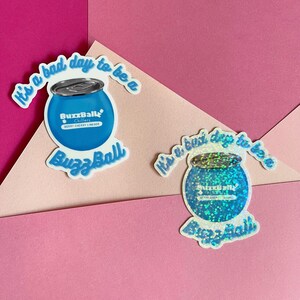 Bad Day to Be a Buzz Sticker | Blue Funny Sarcastic Die Cut Water ...