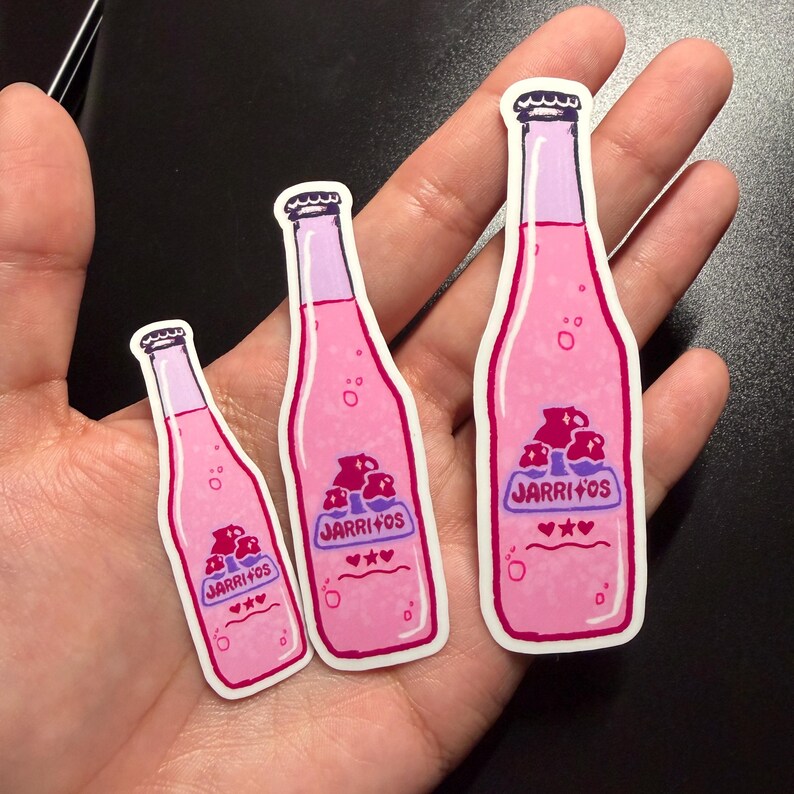 Mexican Soda Sticker | Water Resistant Cute Kawaii Latino Snacks Pink ...