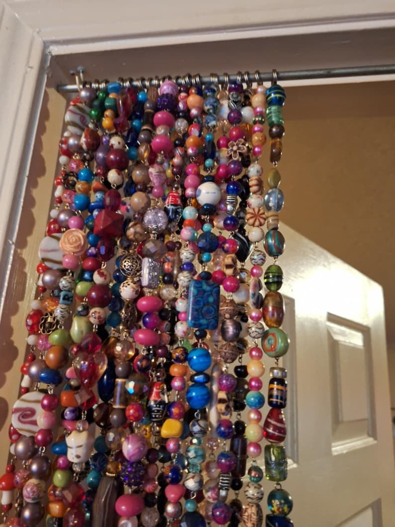 Full Length Glass Beaded Curtain. - Etsy