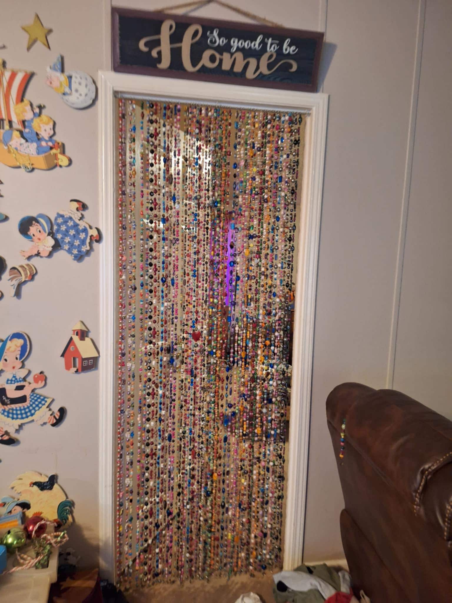 Full Length Glass Beaded Curtain. - Etsy