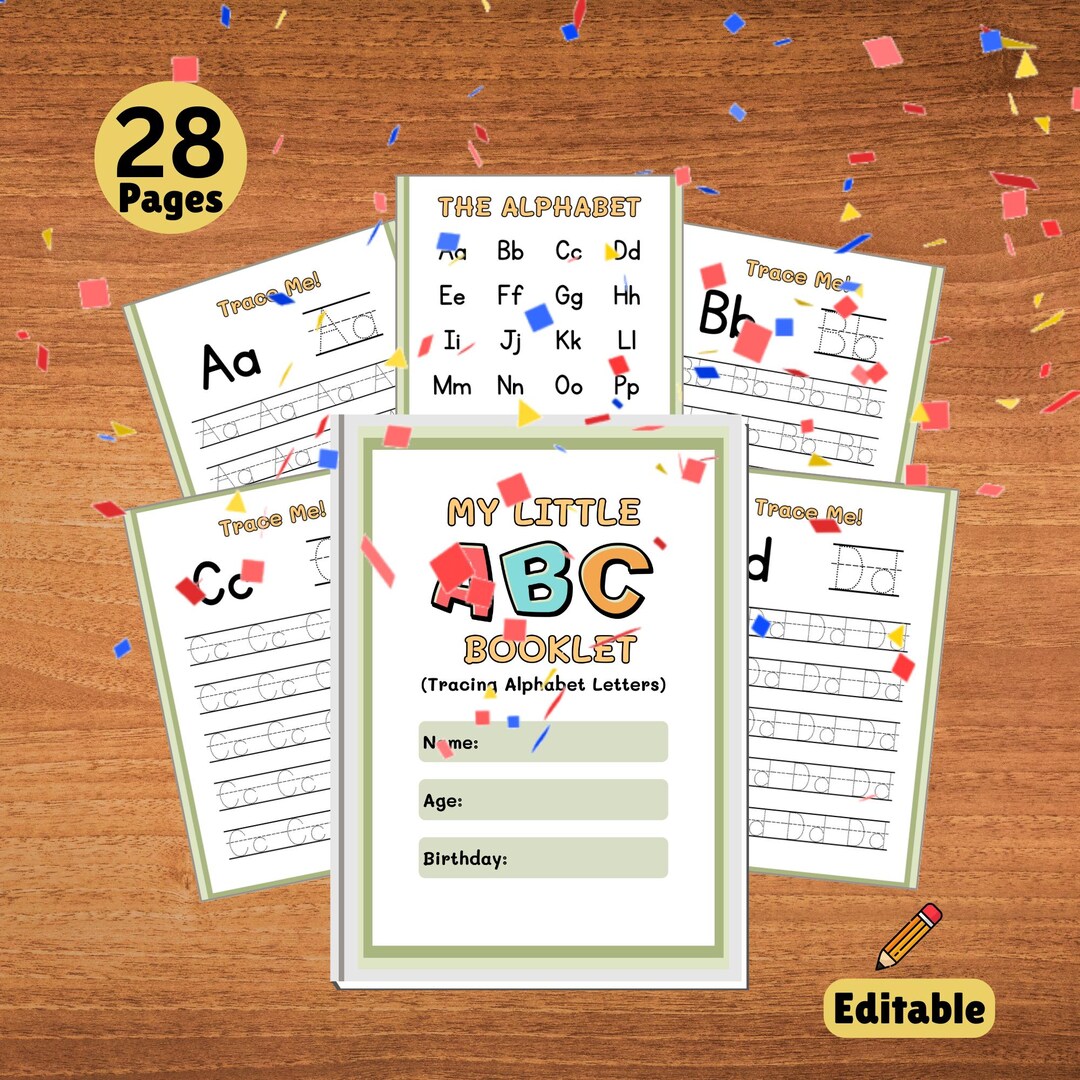 My Little ABC Tracing Booklet Worksheet | Handwriting Practice for ...