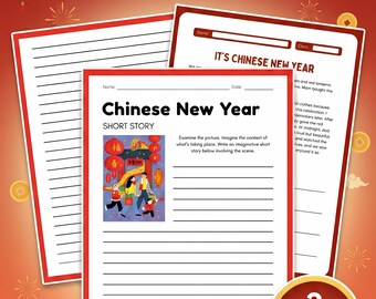 Chinese New Year Reading & Writing Worksheets Printable PDF, Lunar New ...