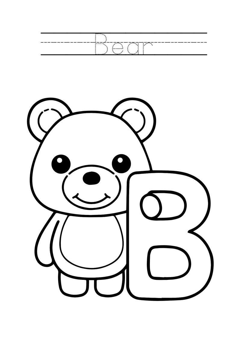 A‑Z Animal Coloring Book Printable PDF, Alphabet Coloring Pages ...