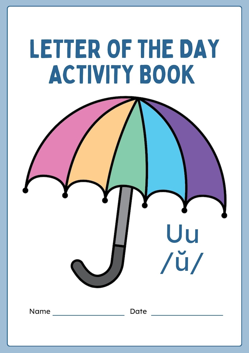 Letter Uu Worksheets | Letter of the Day Activity Book | Short U /ŭ ...
