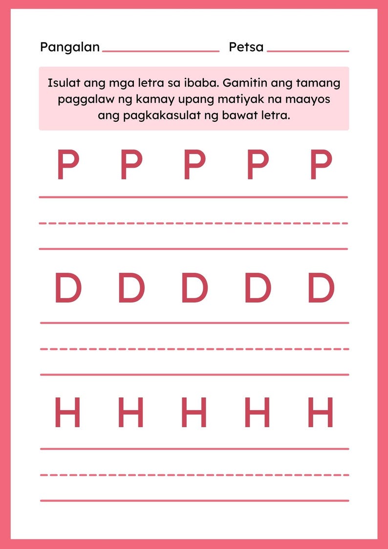 Filipino Beginning Sounds Worksheets | Pagsasanay Pangalanan Kulayan ...