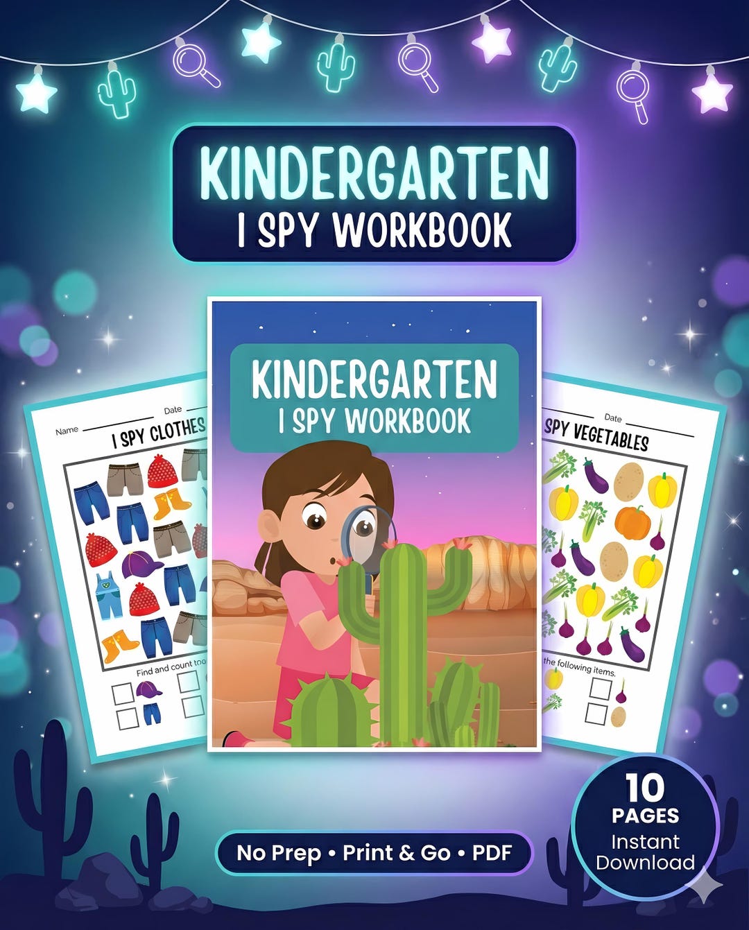 Kindergarten I Spy Workbook PDF | Find & Count Worksheets | Visual ...
