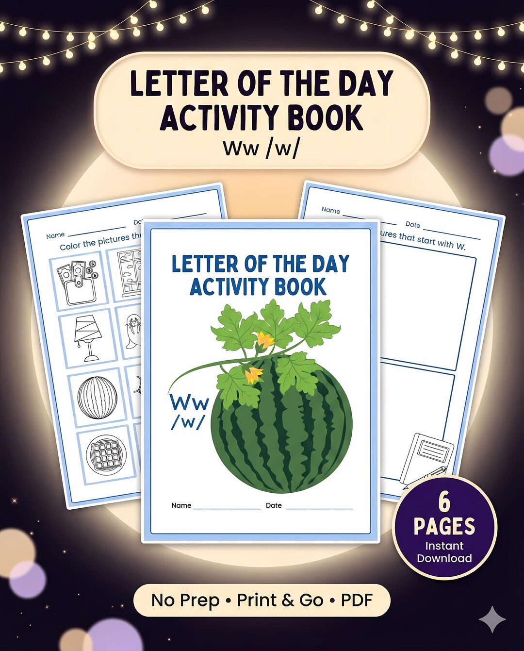 Letter W Activity Book Printable | Ww /w/ Phonics Beginning Sounds ...