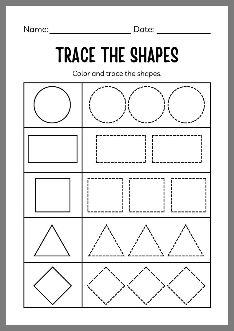 Preschool Worksheets Pack Printable PDF | Pre K Math Worksheets ...