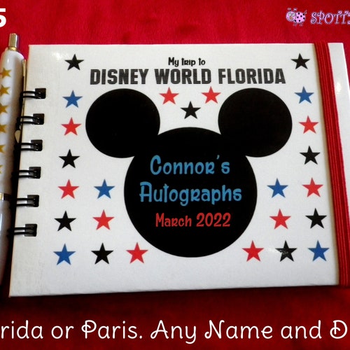 Personalised Mickey Mouse Autograph Book Disneyland / Disney - Etsy