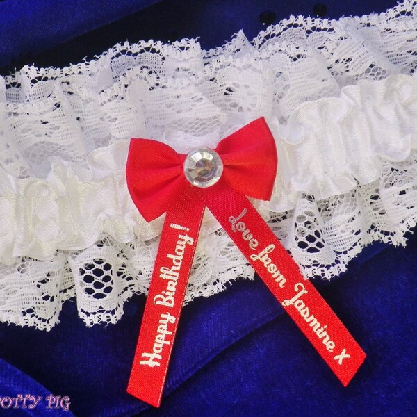 Red Wedding Garter - Etsy UK