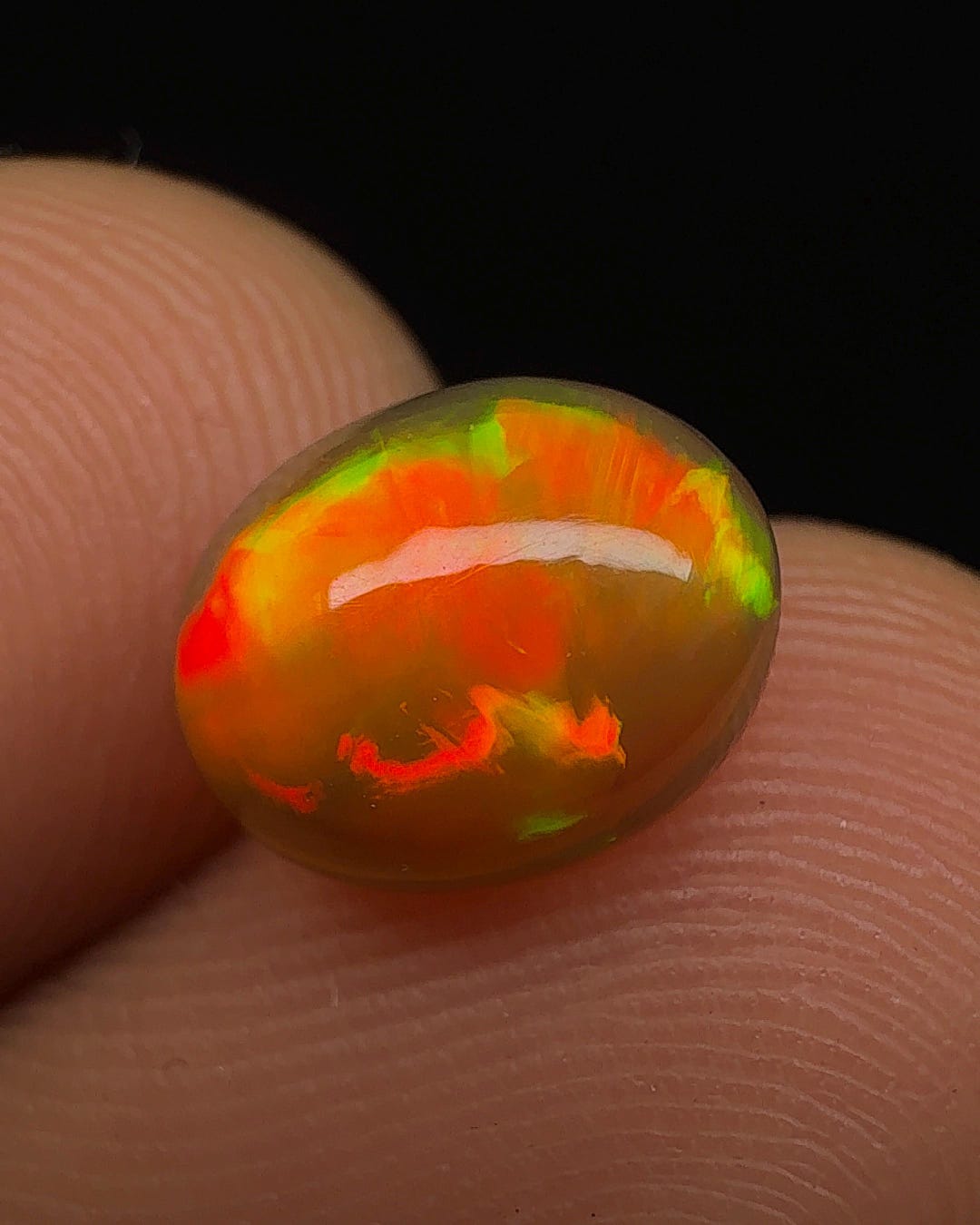 Ethiopian Opal Unique Red Fire Oval| AAA+ Welo Opal Loose Cabochon ...