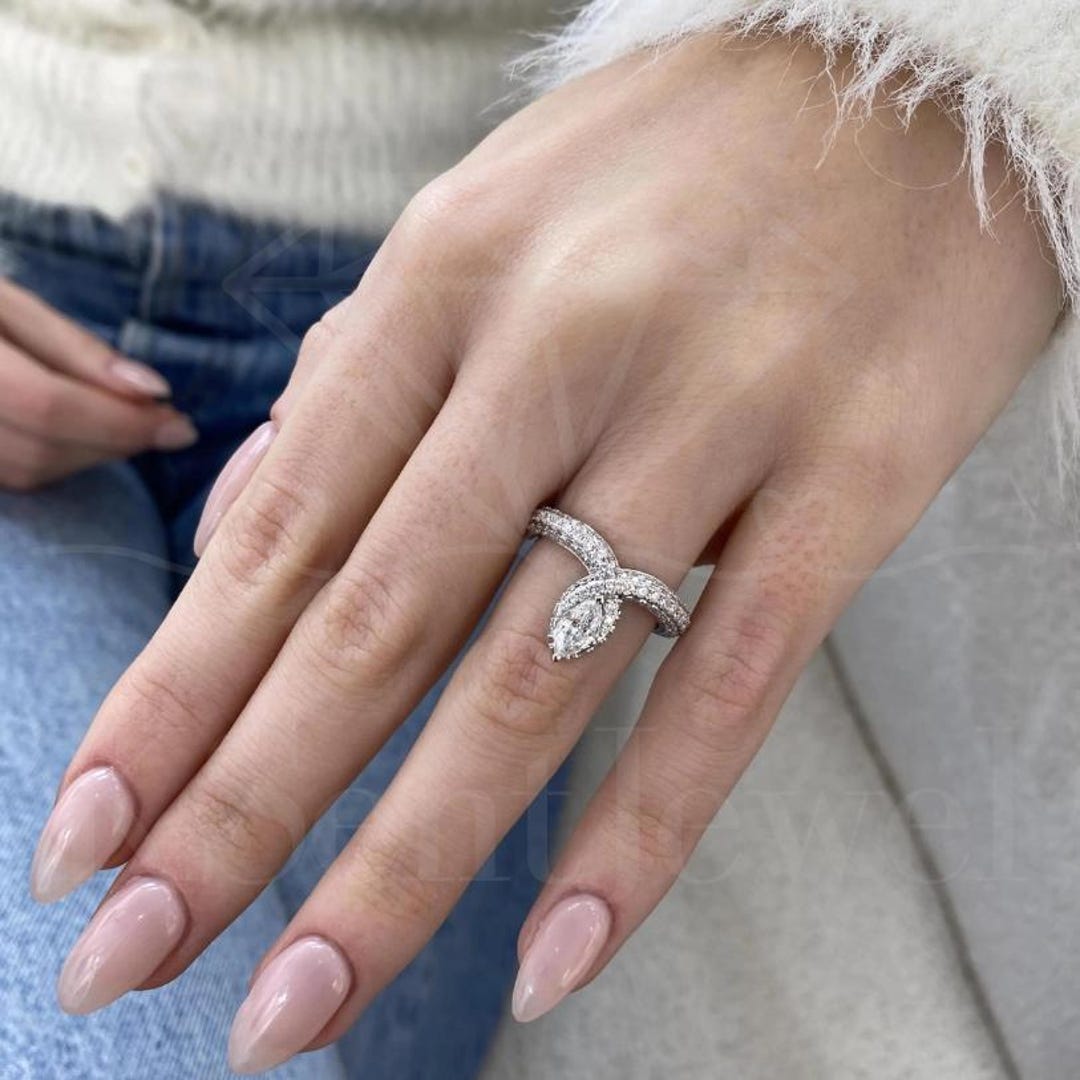 2.50ct Lab Diamond Ring | E/VVS2 Clarity | 14K White Gold | Sparkly Eco ...