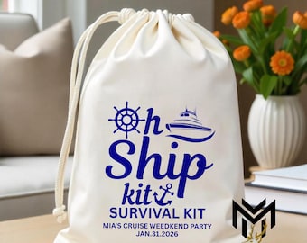 Oh Ship Survival Kit Hangover Kit Cruise Bag Nautical Party Favors ...
