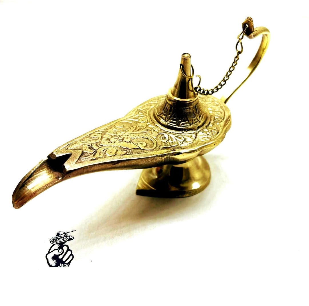 Brass Aladdin Oil Lamp - Decorative Genie Lamp - Etsy
