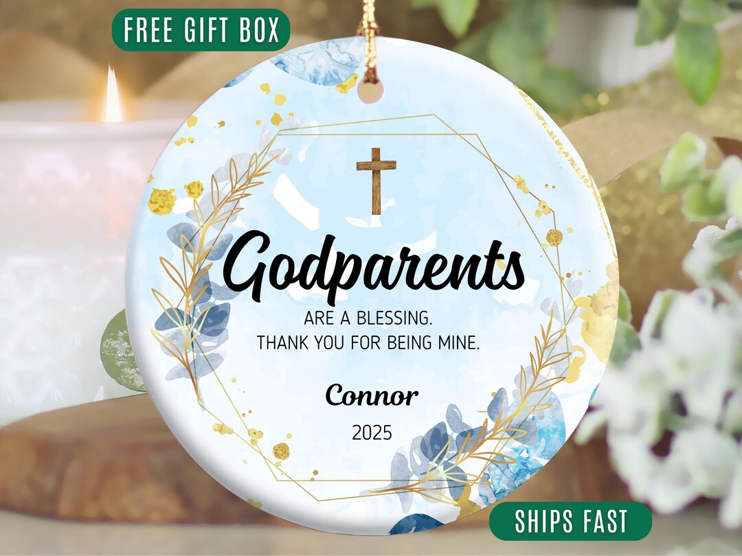 Godparents Ornament, Personalized Godparent Gift for Godparents ...