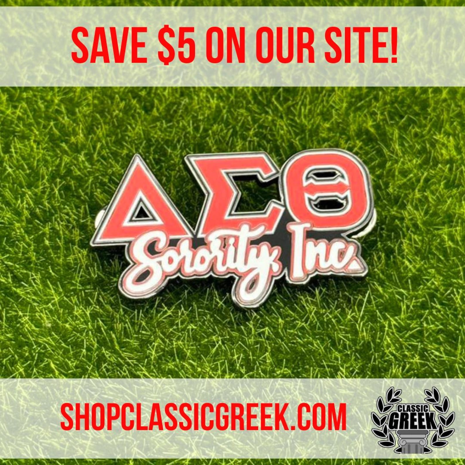 Delta Sigma Theta Greek Letters Pin - Etsy