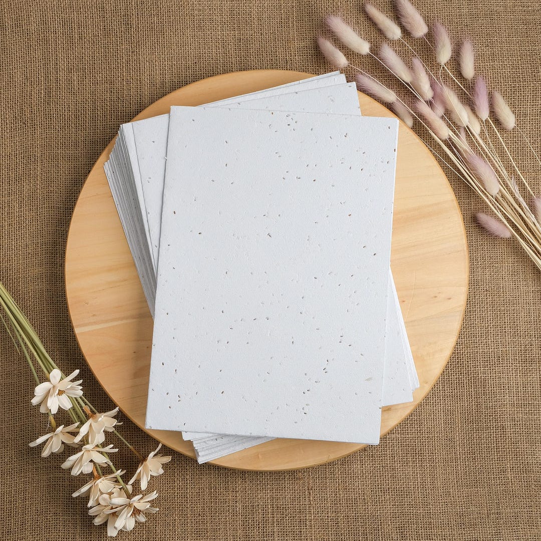 Handmade Matthiola Seeds Paper: Plantable DIY Craft Paper Sheets - Etsy