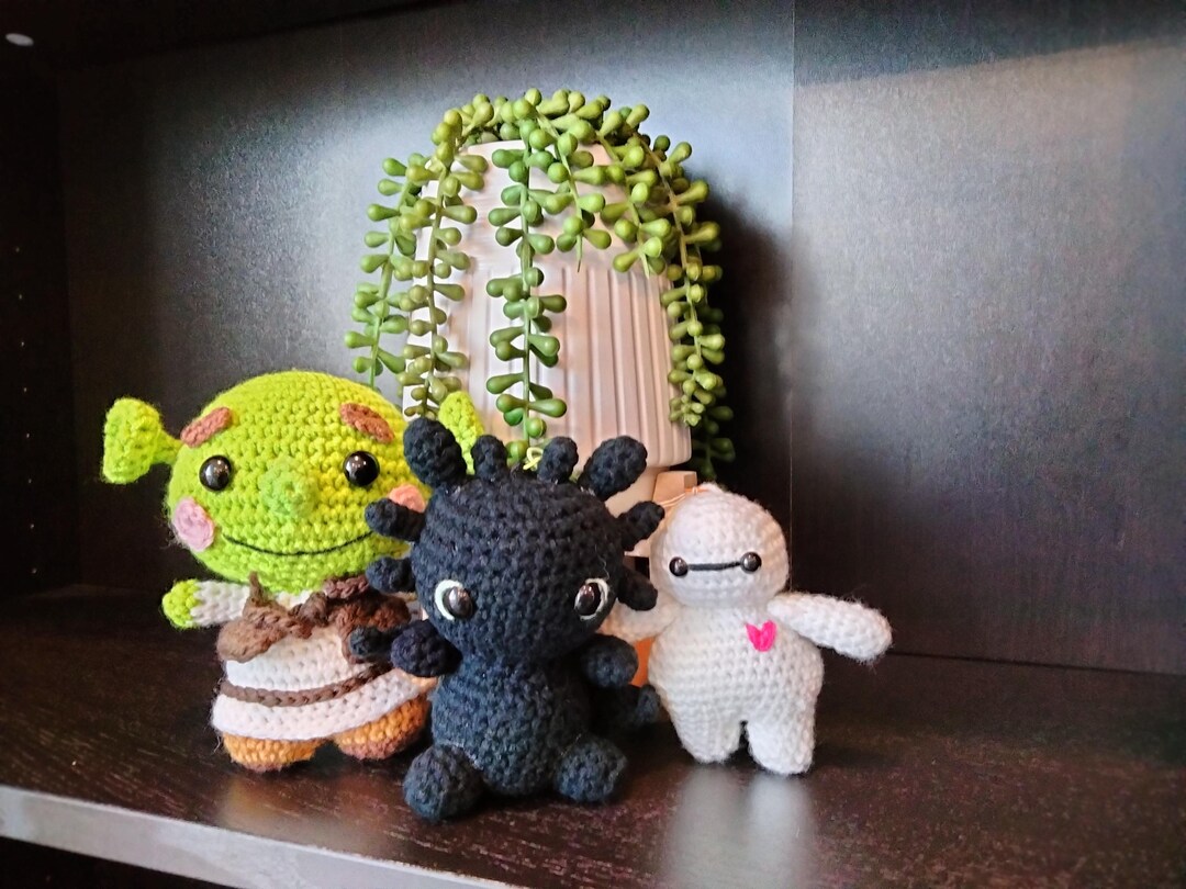 TOOTHLESS, BAYMAX, SHREK Amigurumi - Famous Movie & Tv Series Inspired ...