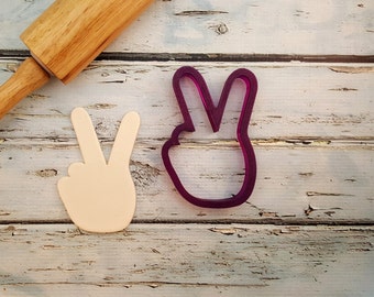 Peace Sign Hand Cookie Cutter Groovy Hippie Theme - Etsy