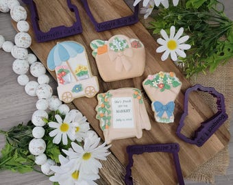 Bridal Shower Cookies: "fresh off the Market" Decorated Set (12 Cookies ...