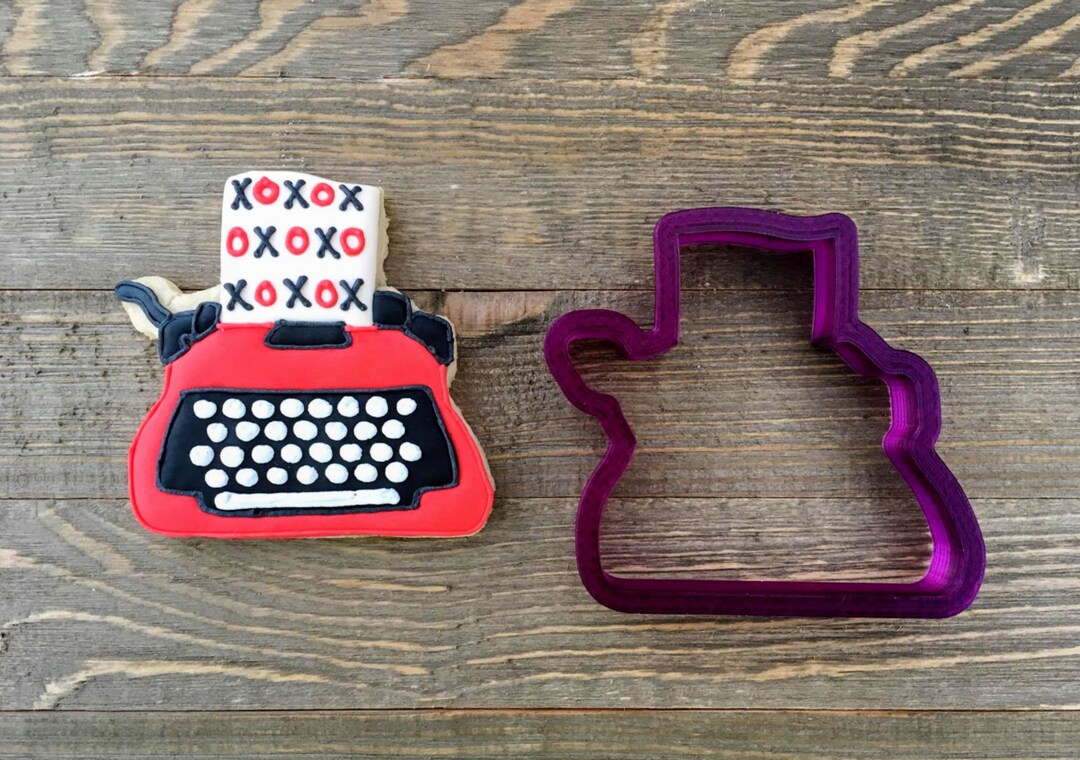 Typewriter or Adding Machine Cookie Cutter and Fondant Cutter and Clay ...